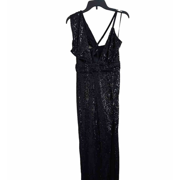 Banjul | Dresses | Banjul Black Sequin Full Length Side Slit Evening ...
